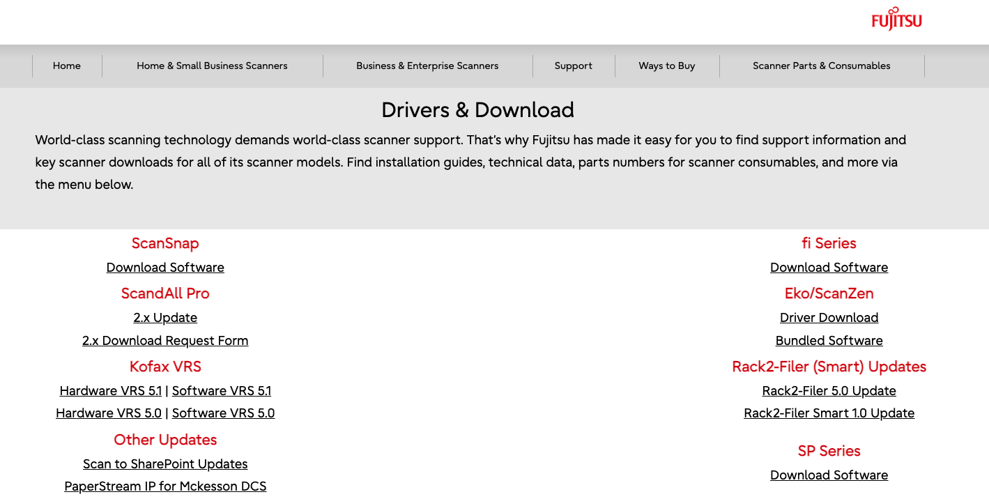 Onde fazer o download dos drivers para o seu Scanner Fujitsu? - Main ...